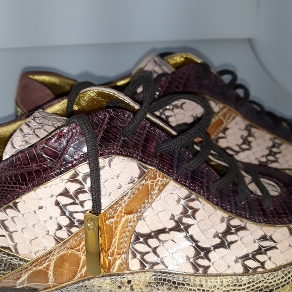 Prada | Shoes | Prada 8k Gold Exotic Snakeskin And Alligator | Poshmark